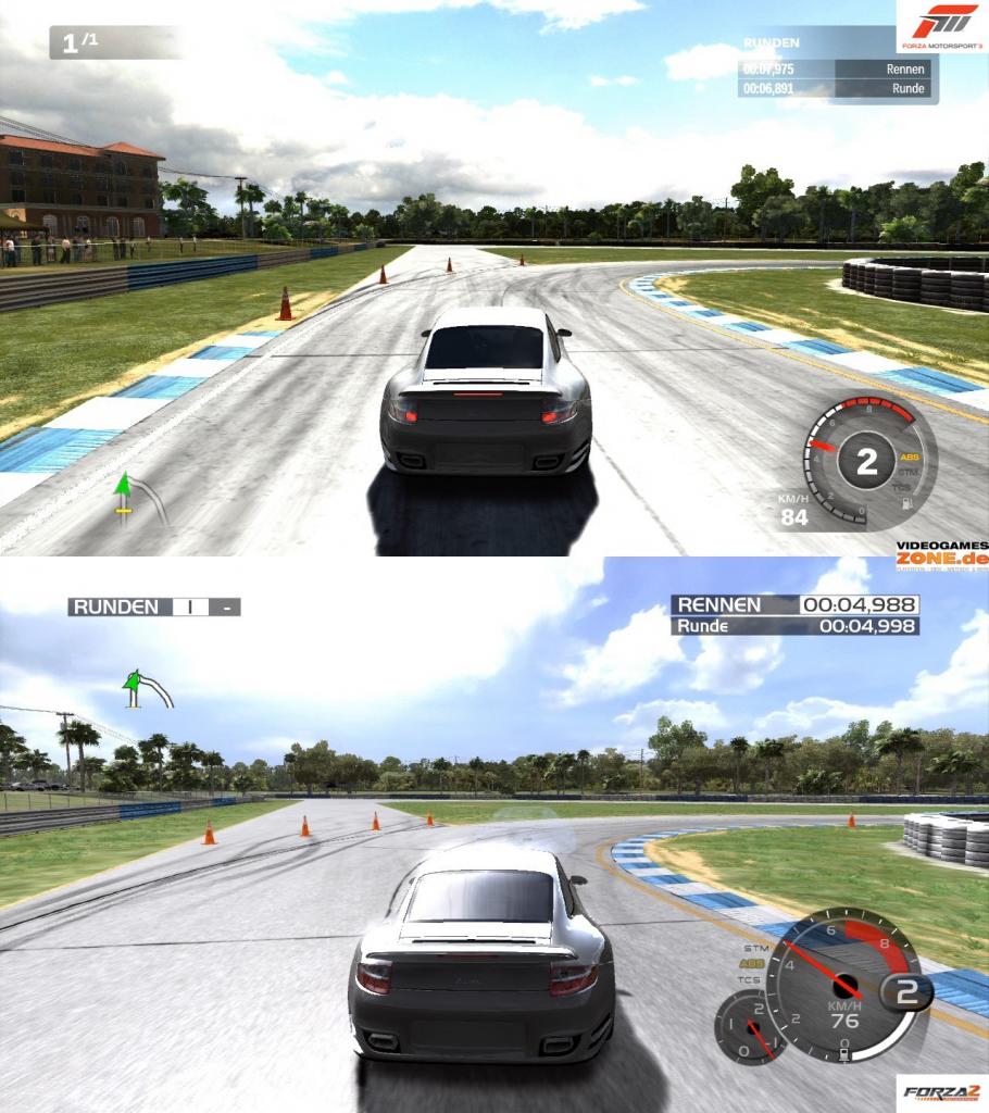 Forza 3 vs. Forza 2: Bilder vom Nissan 350Z und dem Porsche 911 Turbo ...